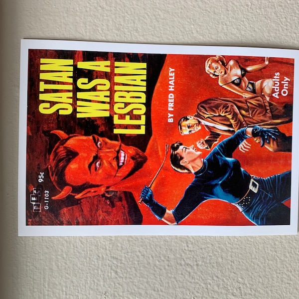 Nympho Librarian — Vintage Pulp Paperback Cover Print | Retro Pulp Art ...