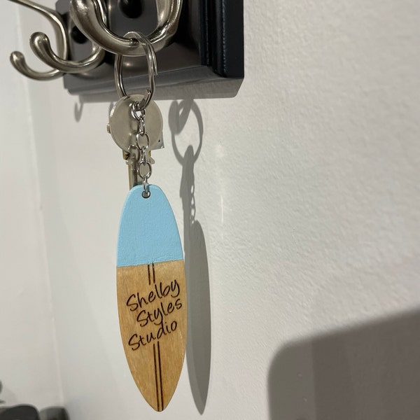 Custom Surfboard Keychain With Engraved Name - Etsy