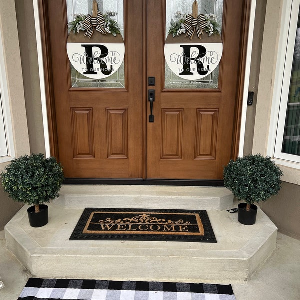 Front Door Decor | Last Name/family | Year Round Wreath | Front Door ...