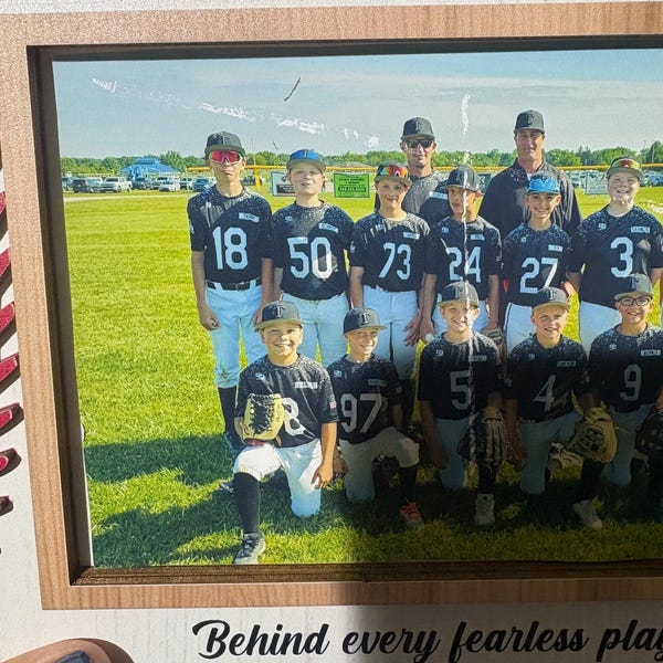 Personalized Baseball Gifts for Coach, Photo Frame Plaque, Thank You ...