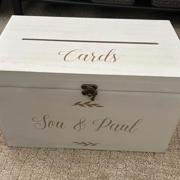 Write Your Own Personalized Wedding Wood Card Box, Wedding Advice Box ...