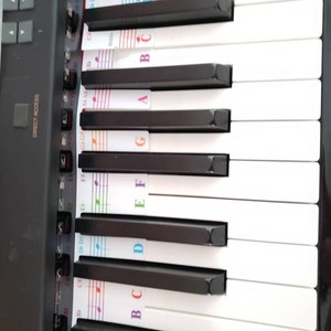 Piano and Keyboard Note Chart, Use Behind the Keys, Ideal Visual Tool ...