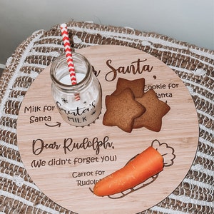 Santa Christmas Plate - Snack Plate - Santa's Treat Board - Christmas ...