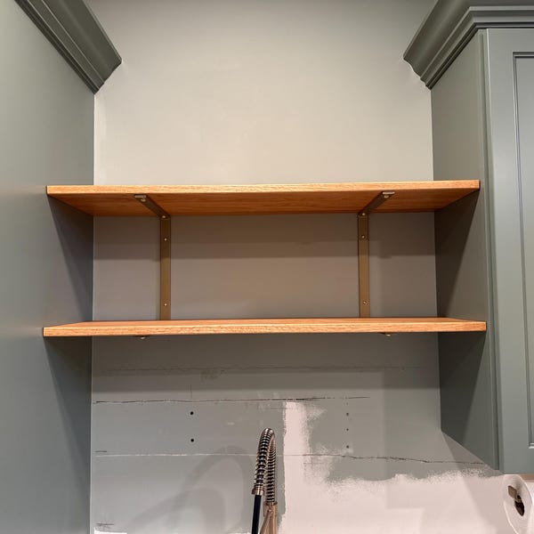 Corner Shelf Bracket for Floating Shelves, Variety of Sizes, Black ...