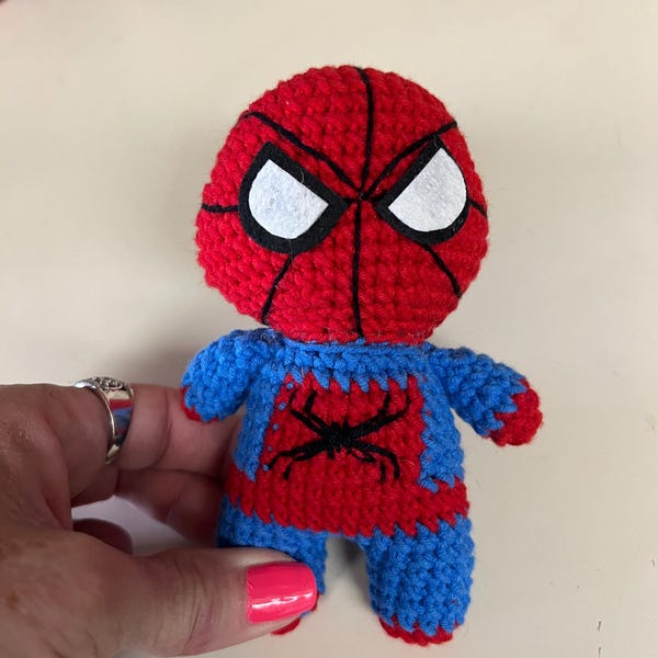 Crocheted Spider-man and Superhero Hanging for Car Mirrors - Etsy
