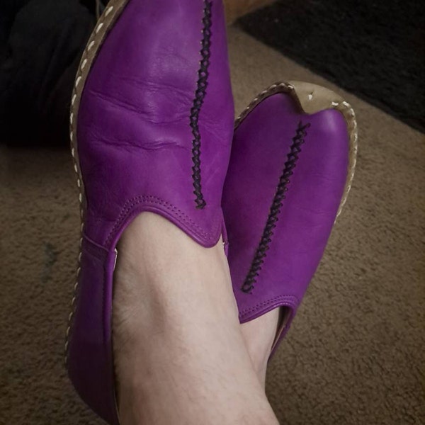 Women's Barefoot Comfort Loafer, Nubuck Leather Authentic House Shoes ...