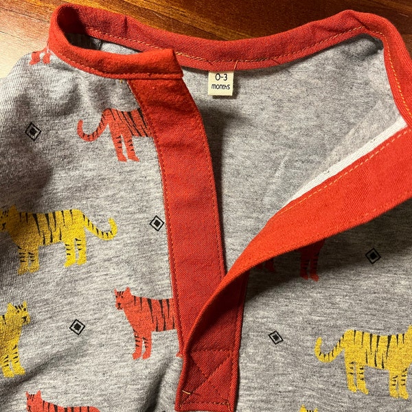 Printed Cotton Size Tabs - for Childrens Kids & Baby Clothing- Natural ...