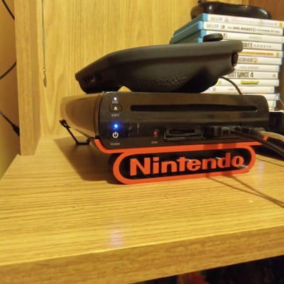 Nintendo Wii U Horizontal Display Stand With Nintendo Logo 3D Printed ...