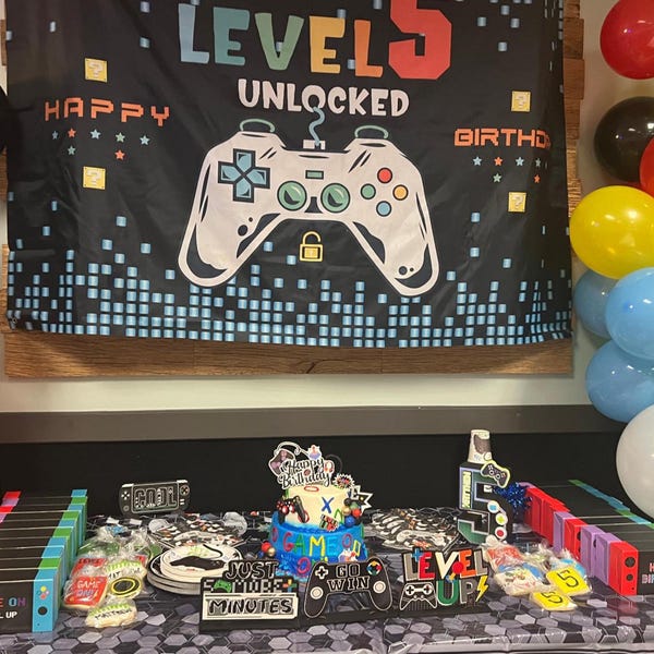 Gamer 3D Numbers or Letters, Gamer Party Decorations, Gamer Birthday ...