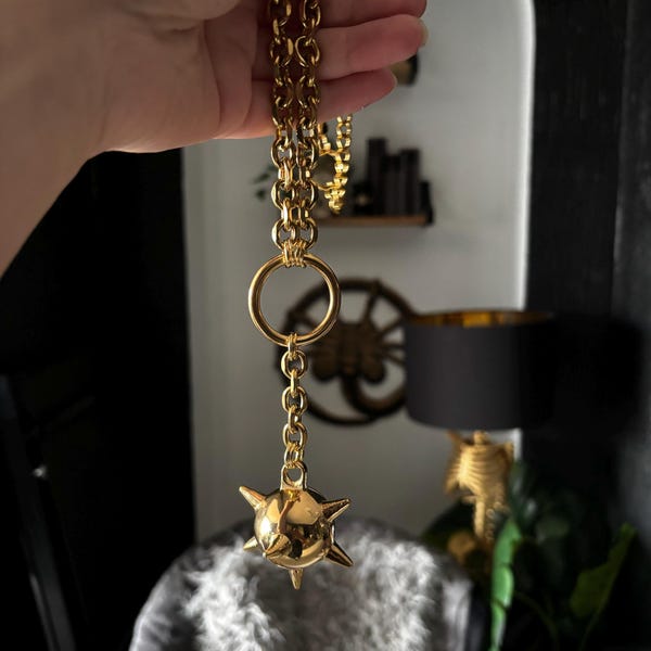 Chunky Heart Morning Star Chain - Etsy