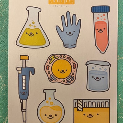 Science Lab Sticker Sheet Paper Stickers for Journal - Etsy