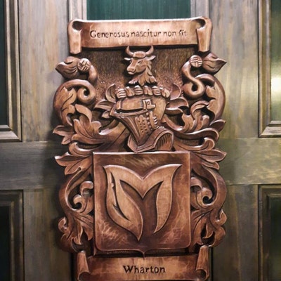 Custom Family Shield Wooden Crest Coat of Arms Personalized Heraldic ...