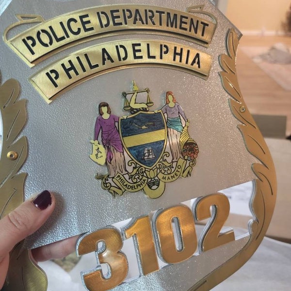 Custom Police Badge Metal Art - Etsy