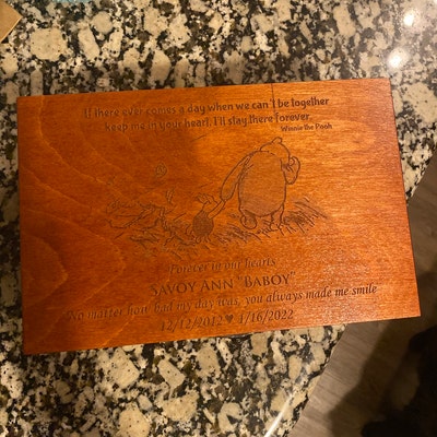 Winnie the Pooh Verse, Custom Saying on Wooden Box, Memory Box, Custom ...