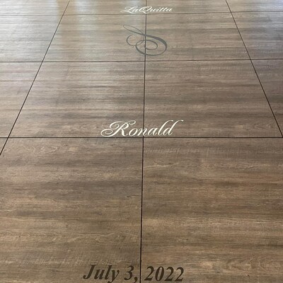 Monogram Wedding Dance Floor Decal Personalized Wall Decals - Etsy