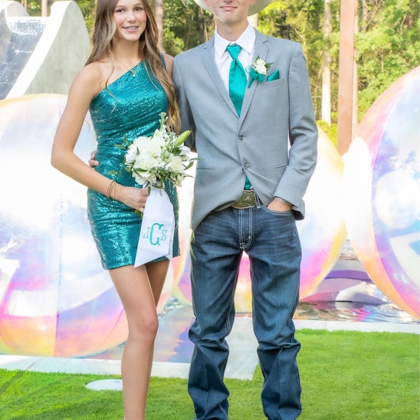 School Bouquet Sash, Prom, 4 Inch Wide, Homecoming, Graduation, Floral ...