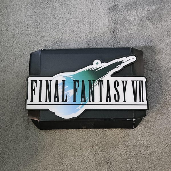 Final Fantasy 7 Logo Wall Decor - Cloud Strife - Sephiroth - FF7 Logo ...