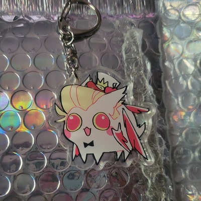 Cursed Cat Alastor, Vox, Lucifer Hazbin Hotel Keychain Cute Cursed Cat ...