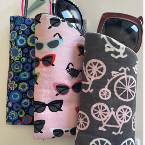 Eyeglass Sunglass Soft Padded Case in Cotton Fabric, Kaffe Fassett ...