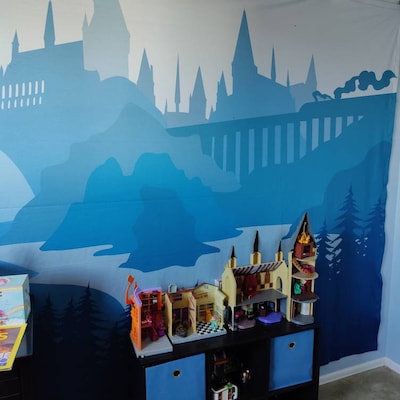 View on the Wizards' Castle in the Blue Self-adhesive Removable Mural ...