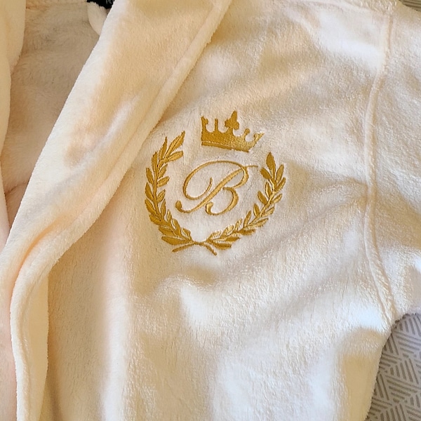 Monogrammed Robe Personalized Robe Custom Embroidered Robe Plush Luxury ...