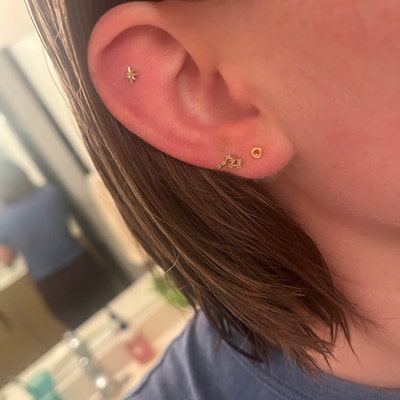 Twist Lobe Cuff, Minimalist Lobe Cuff Stud Earrings, Lobe Cuff Sterling ...