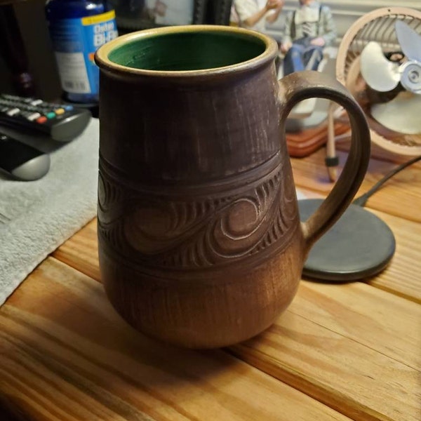 Large Stoneware Mug Mead Viking Mug Medieval Reenactment Large Ceramic ...