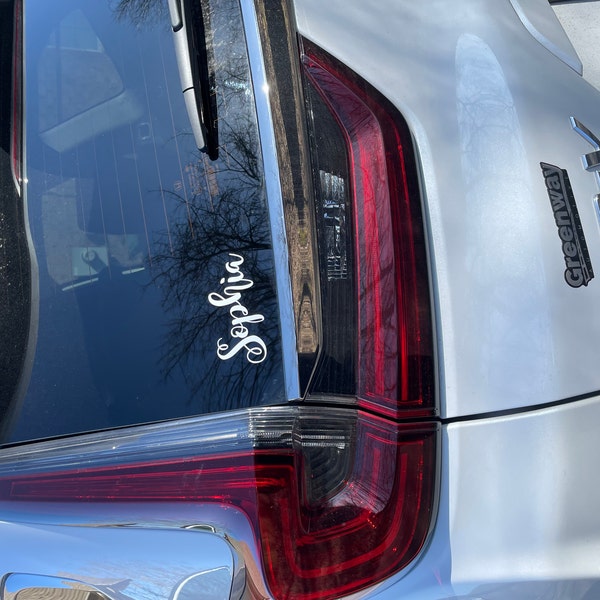 Custom Name Decal, Car Name Decal, Car Name Sticker, Custom Name Car ...