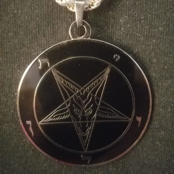 Large Sigil of Baphomet Pendant (bessy Version - Stainless Steel ...