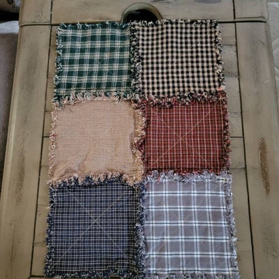 Primitive Rag Placemats, Candle Mat - Etsy