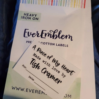 Set of 12 Sewing Labels, Iron on or Sew on Quilt Tags, Personalized ...