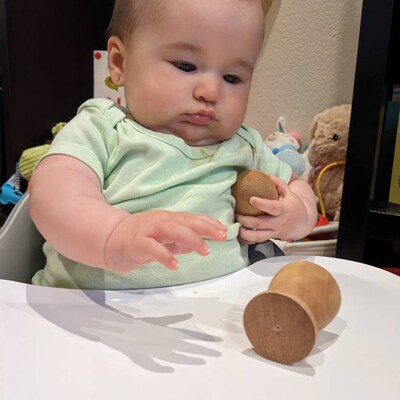 4 Montessori Dowel Toystoddler Stacking Set - Etsy