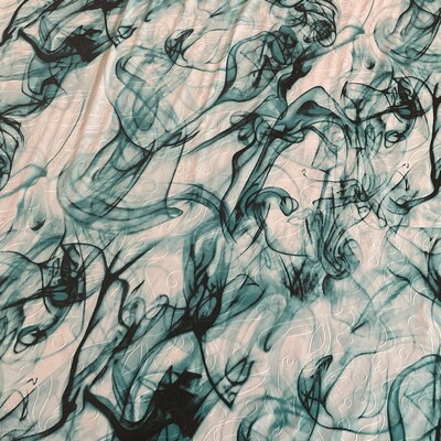 3 Colors 58/60 185GSM Smoke Design Printed Polyester/spandex Knit ...