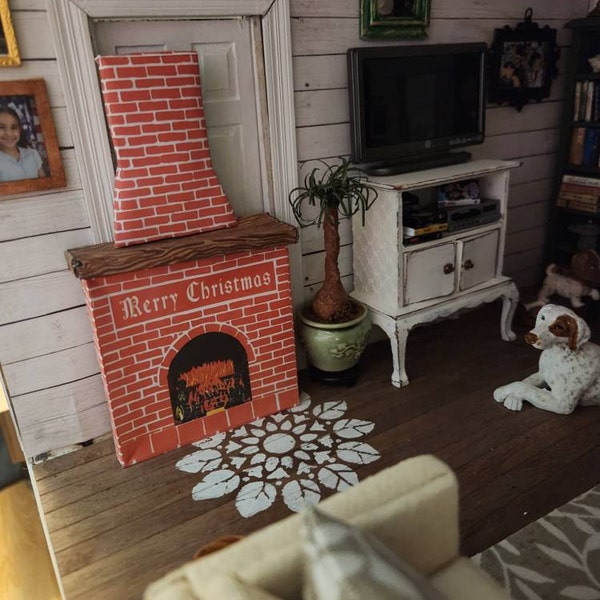 1:12 Printable Dollhouse Miniature Vintage Christmas Cardboard ...