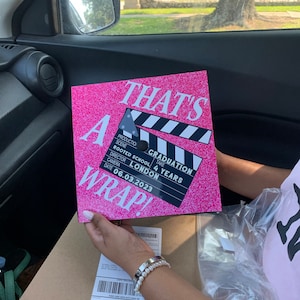 Personalized Film Student Graduation Cap Topper, Funny Grad Cap Topper ...