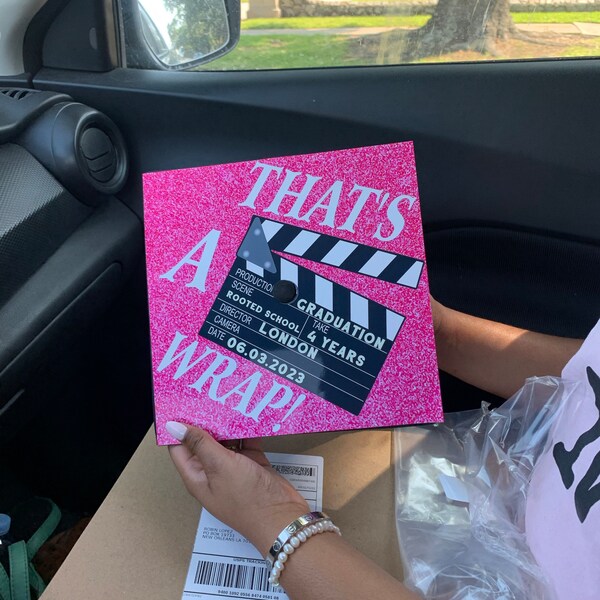 Personalized Film Student Graduation Cap Topper, Funny Grad Cap Topper ...
