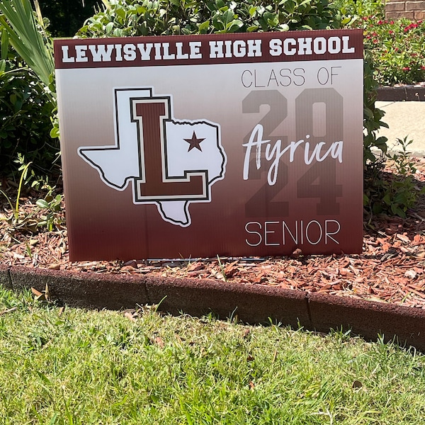 Customizable High School Senior Yard Sign | Class of 2026 Graduation ...