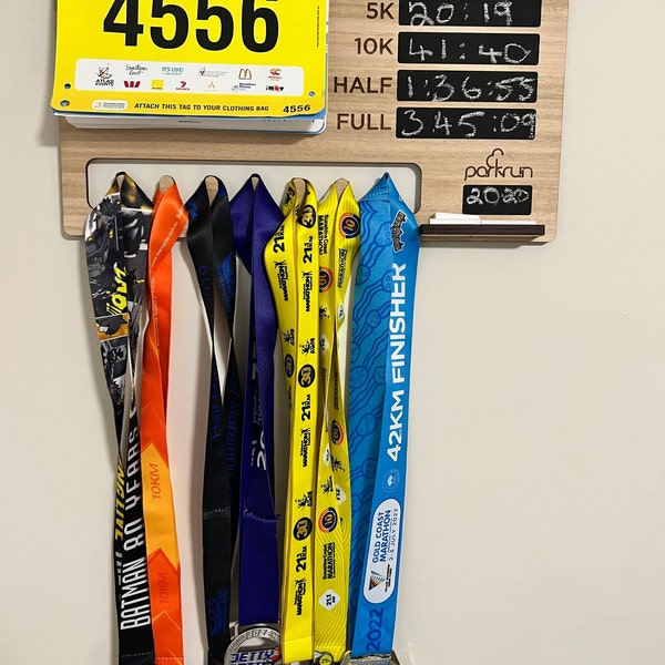 Running Medal and Personal Bests Display Board | Personal Bests ...