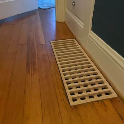 Custom Made to Your Size Large TRIMMED WOOD Floor Grate Wall - Etsy