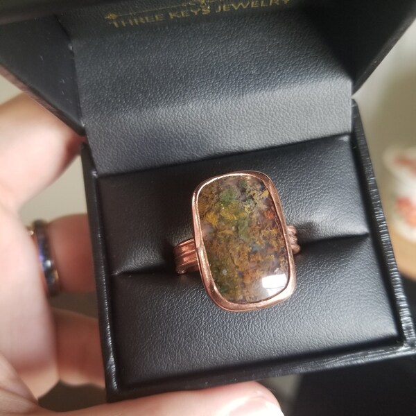 Ellensburg Blue Chalcedony Shibuichi Ring: Washington State Ellensburg ...