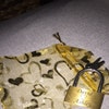 Engraved Padlock Love-lock, Brass With Key and Pouch,personalized ...