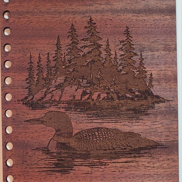 Loon Lake Scene Laser Engrave Files Svg Png Dxf Eps Pdf Vector Graphic ...
