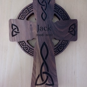 Memorial Cross for Your Loved One Small Wood Burial Grave Marker ...