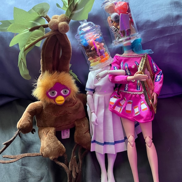 Long Furby Custom Stuffed Animal Cursed Art Dolls Weird Funny Gifts ...