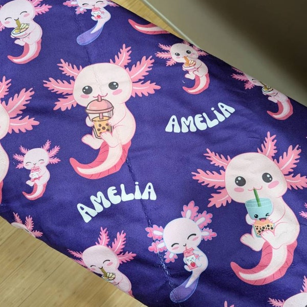 Custom Axolotl Beach Towel, Axolotl Beach Towel, Customized Beach Towel ...