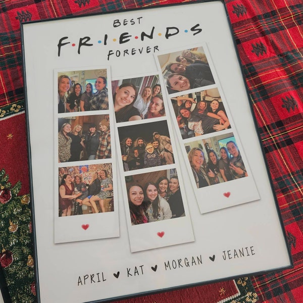 Best Friend Photo Collage, Personalized Gift for Bff, Best Friend Photo ...