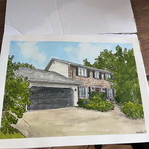 Custom Hand Painted House Portrait - Etsy