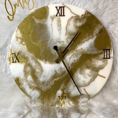 Thin Long Mirrored Clock Hands for Large Epoxy Resin Clocks, 5 Colours ...
