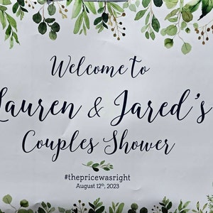 Couples Shower Sign, Wedding Welcome Sign, Bridal Shower Sign, Couples ...