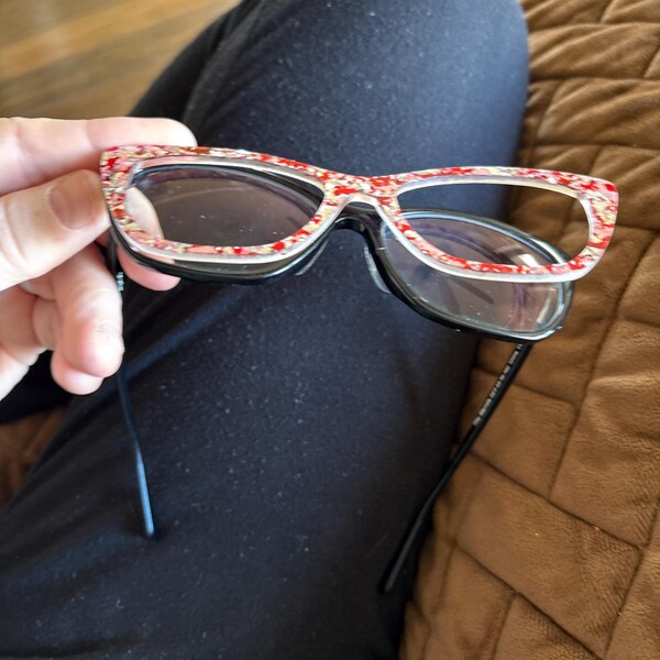 Pink Glitter Acrylic Eyewear Topper - Etsy